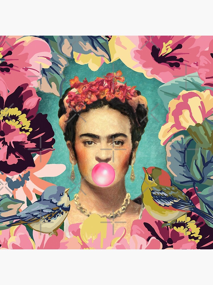 "Frida Kahlo Bubble Gum" Poster for Sale by Muycote | Redbubble