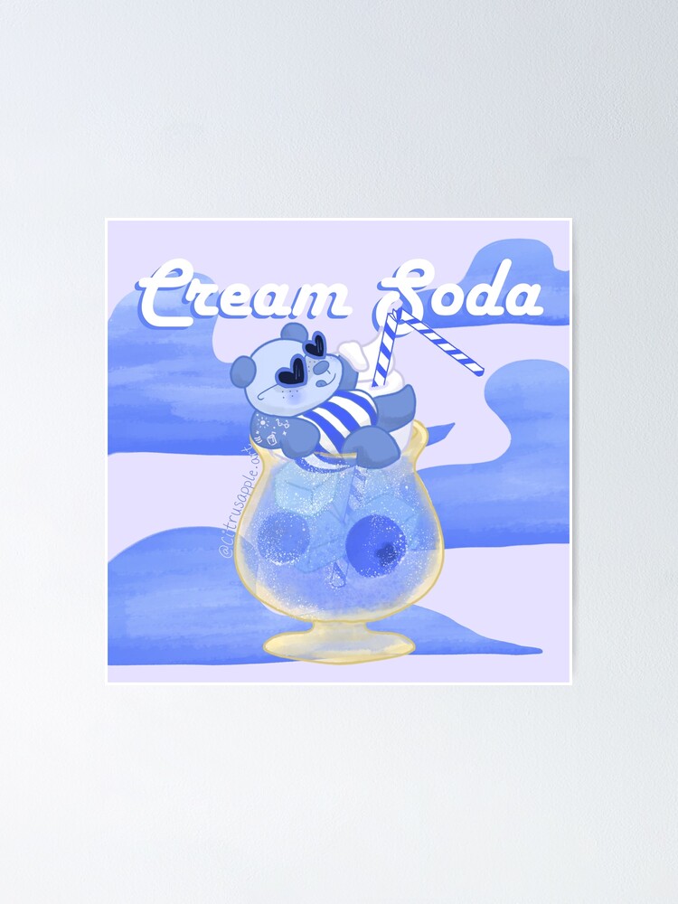 "Blueberry Cream Soda Panda Bear" Poster for Sale by citrusapple ...