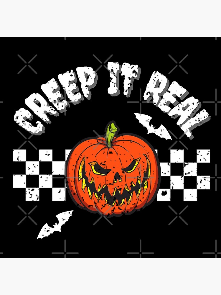 "Halloween Creep It Real Evil Pumpkin Distressed Style" Poster for Sale ...