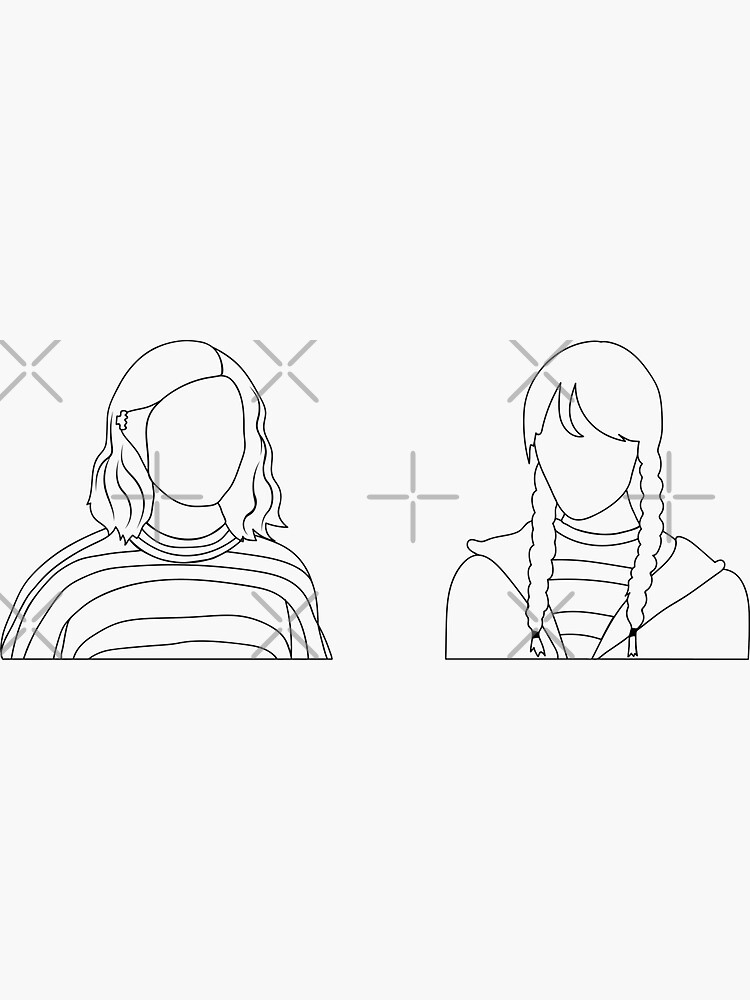 "Enid & Wednesday | Emma Myers | jenna ortega" Sticker for Sale by ...