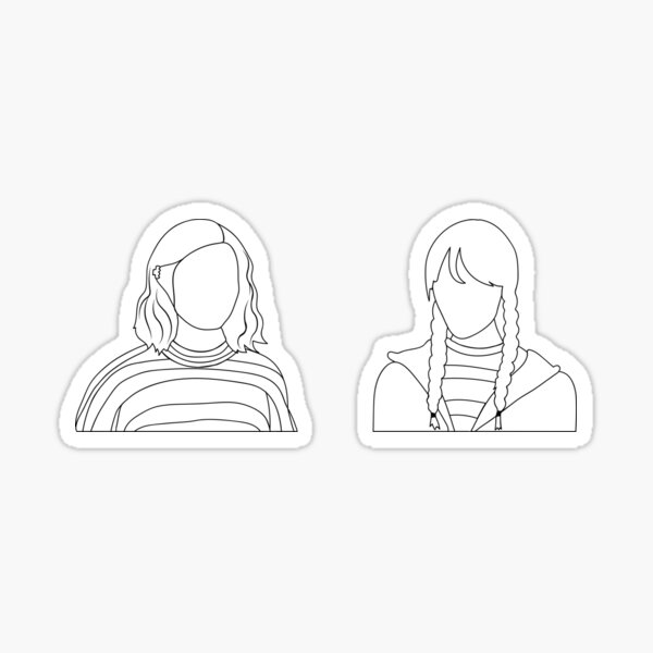 "Enid & Wednesday | Emma Myers | jenna ortega" Sticker for Sale by ...