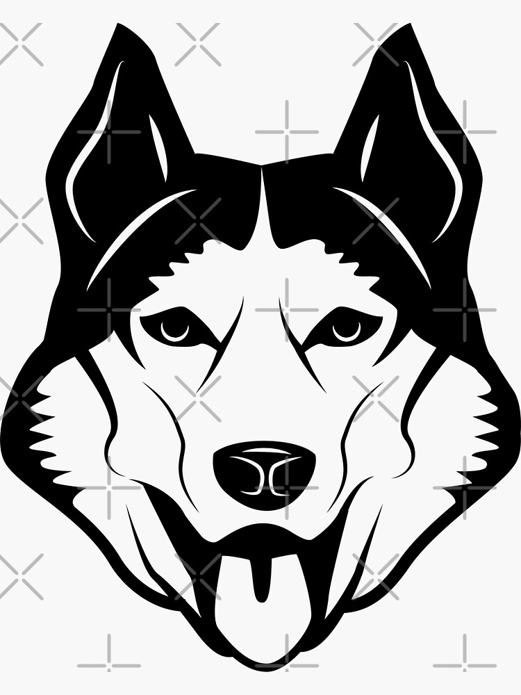 "wolf face" Sticker for Sale by baplang | Redbubble
