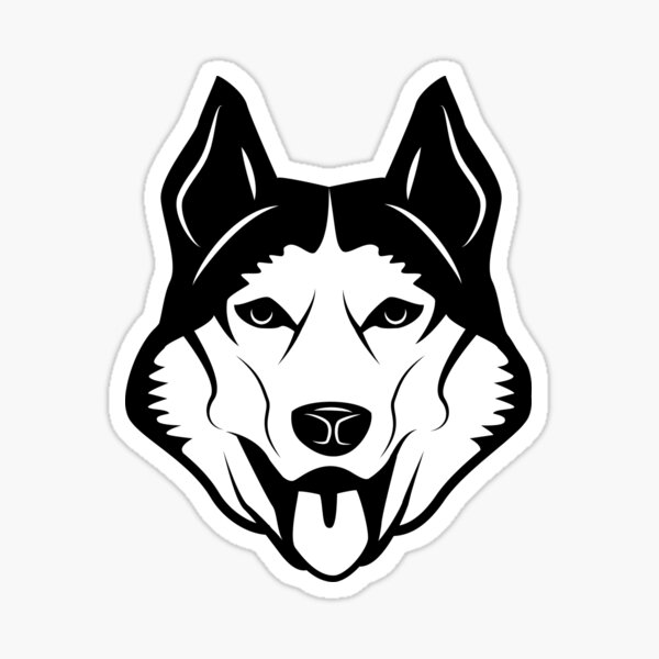 "wolf face" Sticker for Sale by baplang | Redbubble