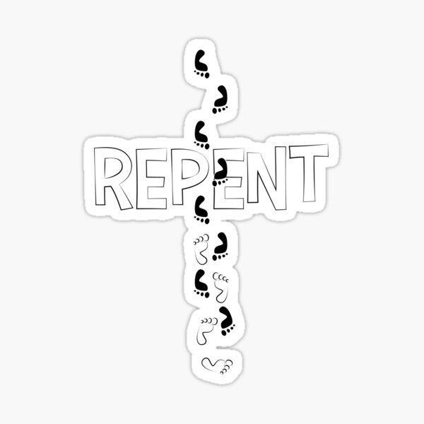 "Footprints of Repentance " Sticker for Sale by SanfordStudio | Redbubble