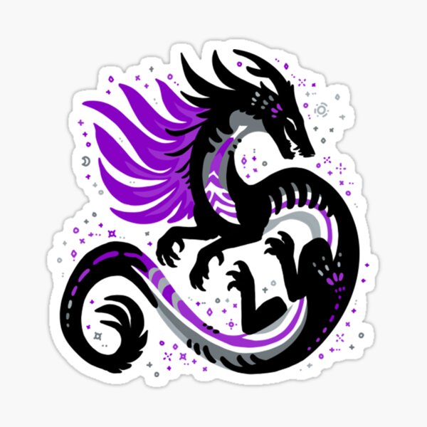"Ace Pride Flag Dragon" Sticker for Sale by DUNNKEANACCOUNT | Redbubble