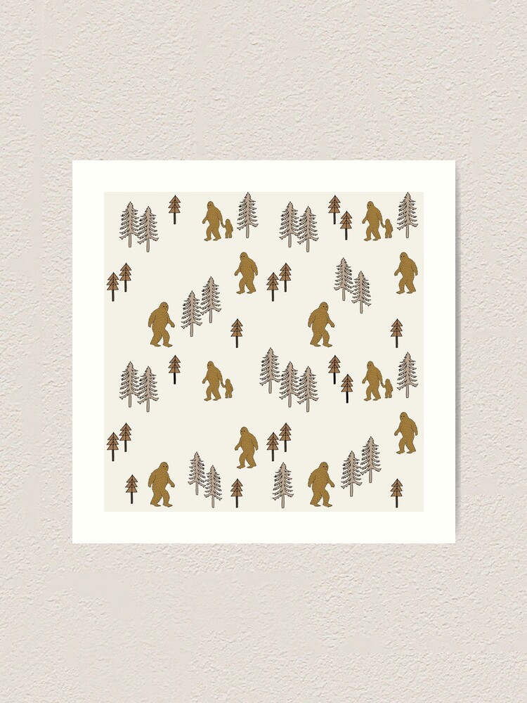 "Sasquatch bigfoot pattern forest animal creature mythical beast" Art ...