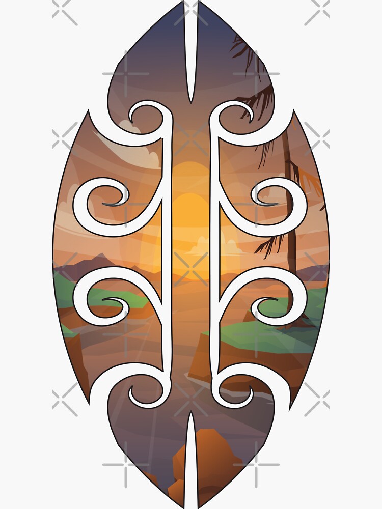 "Dramatic Dawn Koru Symbol" Sticker for Sale by damonasplace | Redbubble