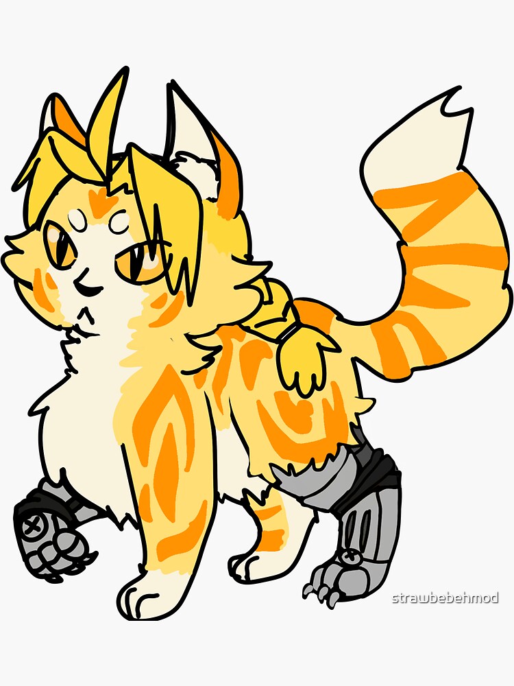 "Kitty edward elric" Sticker for Sale by strawbebehmod | Redbubble