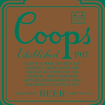 "Coops Beer Magnum PI Design Sublimation " Sticker for Sale by ...