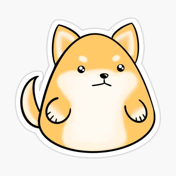 "Shiba Inu Blob Dog" Sticker for Sale by TheSimpleEdge | Redbubble