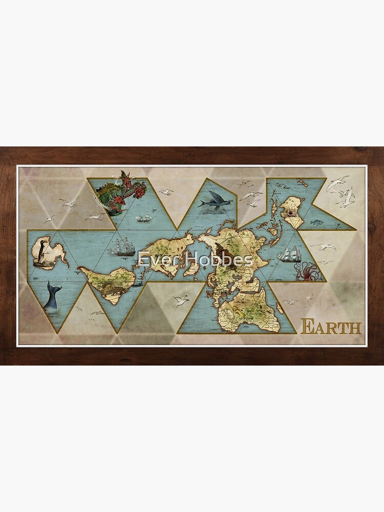 Old map of earth