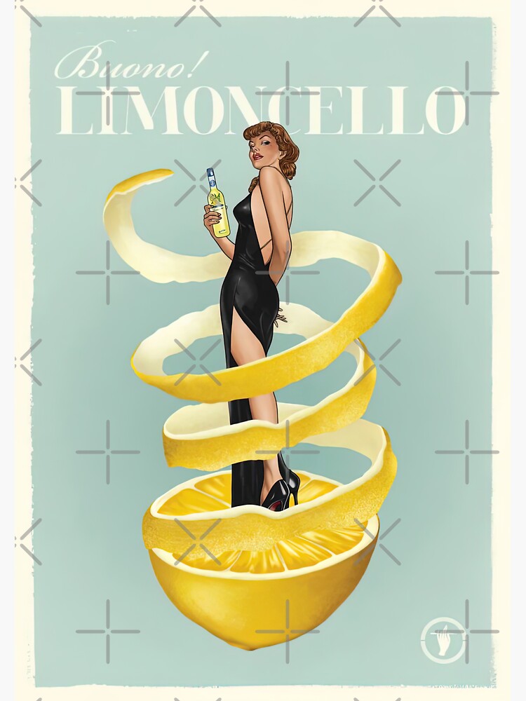 "Limoncello drink classic" Sticker for Sale by yvonneeiseUp | Redbubble