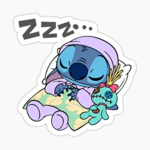 "baby stitch sleep clip art" Sticker for Sale by Design-Busuk | Redbubble