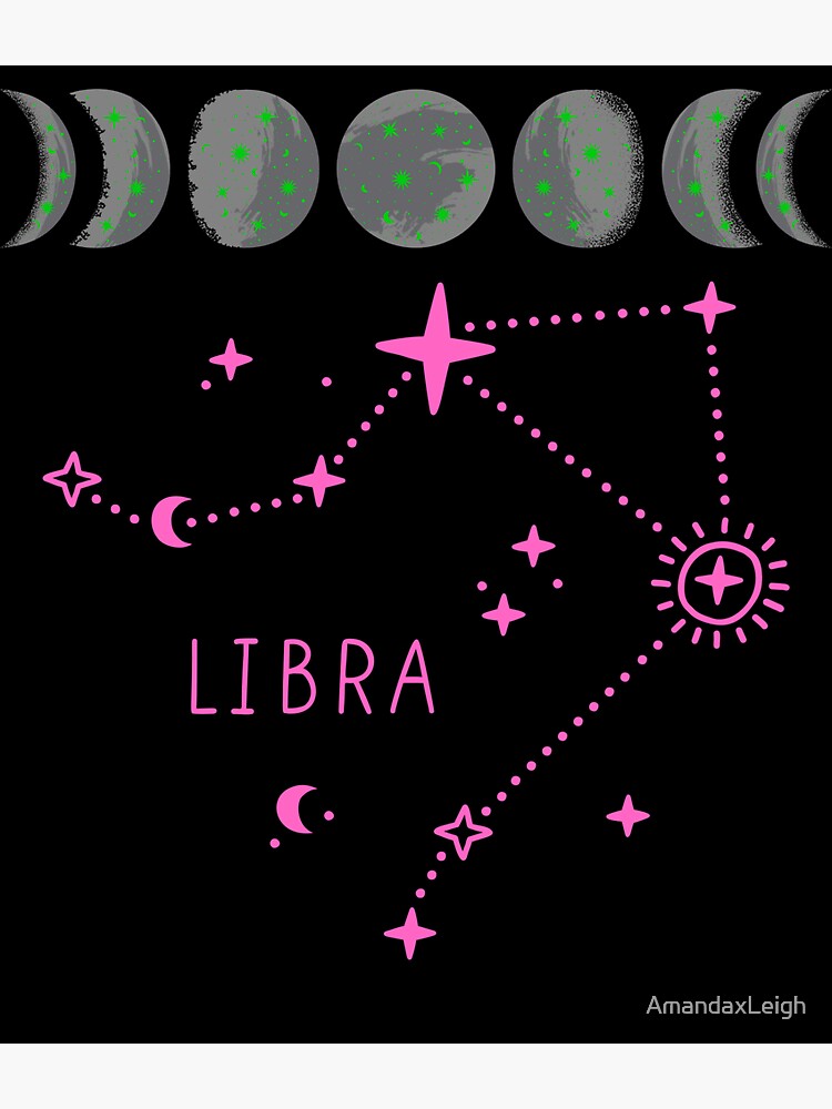 "Moon phase in Libra" Sticker for Sale by AmandaxLeigh | Redbubble