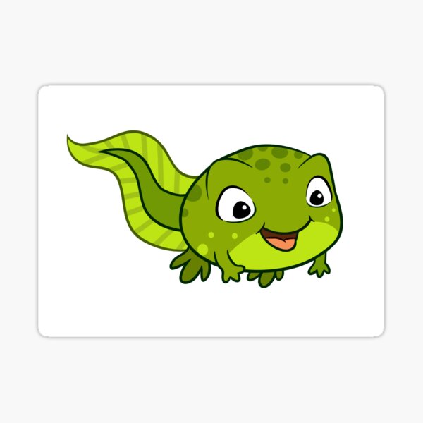 "Happy tadpole cartoon illustration" Sticker by treemouse | Redbubble