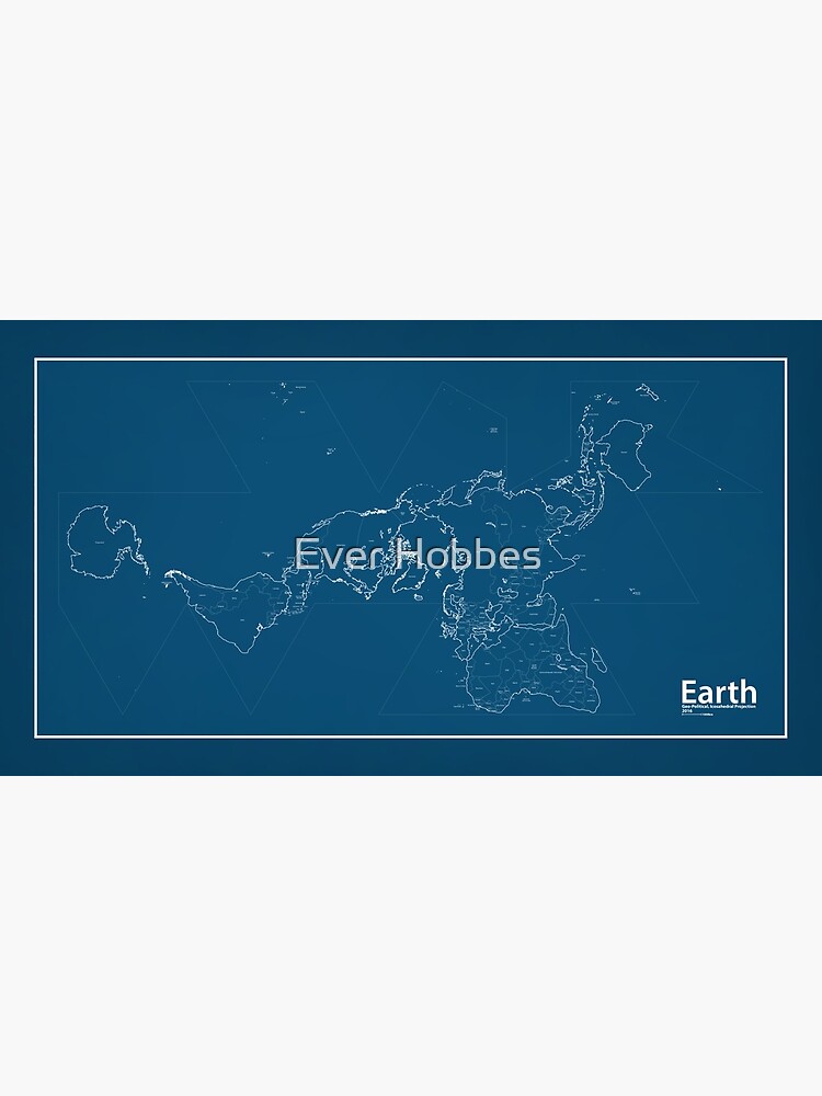EARTH World Map Blueprint Premium Matte Vertical Poster sold by Lolly ...