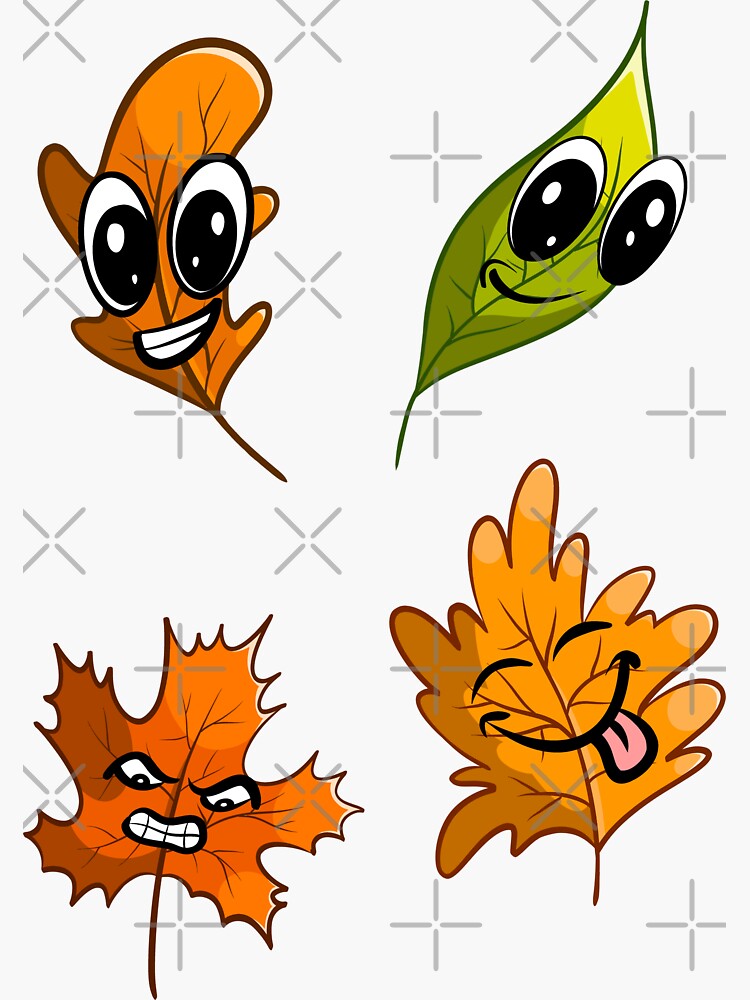 "Fall autumn leaves emote" Sticker for Sale by TTirex | Redbubble