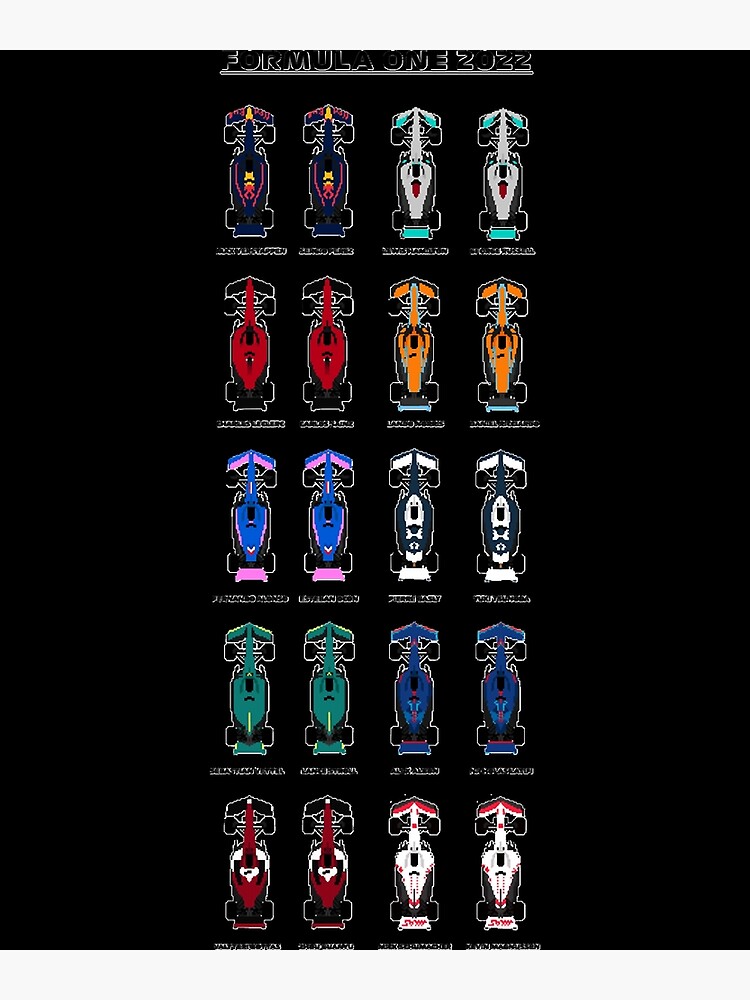 "All F1 2022 Pixel Art Car Liveries pattern Classic " Poster for Sale by Susabowski | Redbubble
