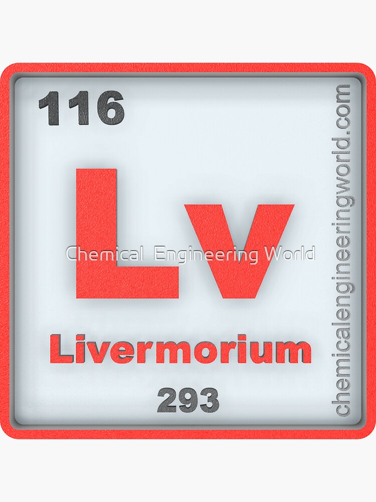 "Livermorium Element " Sticker for Sale by Chem-Eng-World | Redbubble