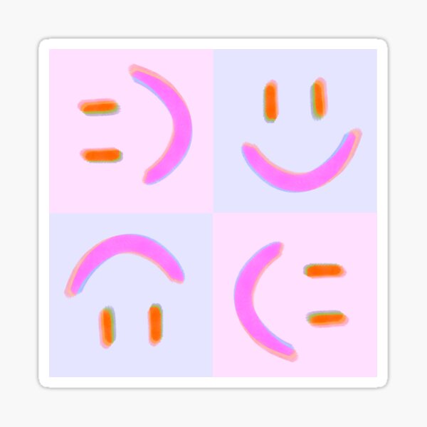 "Cute Pastel Smiley Faces" Sticker for Sale by Sunfleur-Studio | Redbubble