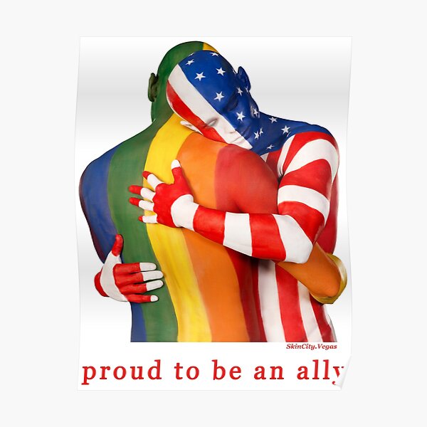 "LGBT Ally" Poster for Sale by LoveIsLoveArt | Redbubble