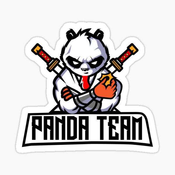 "Panda Team" Sticker for Sale by Stay-Pawsitive | Redbubble