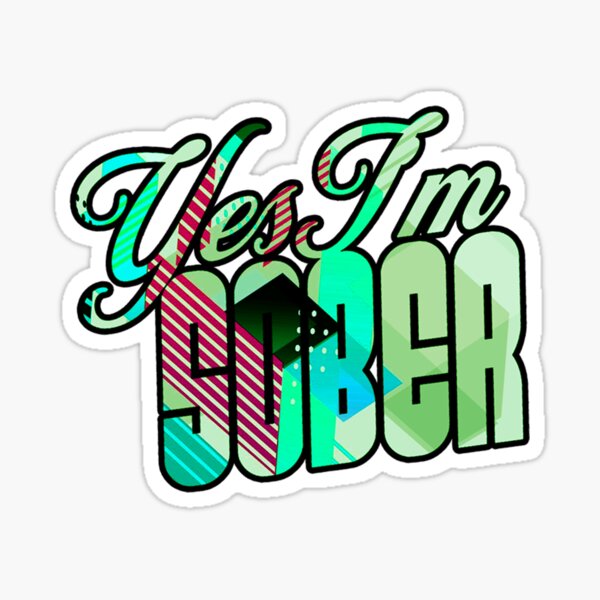 "Yes I'm Sober, white lie" Sticker for Sale by Gradeseos | Redbubble