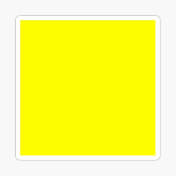 "Solid Colour | Electric Yellow | Neon Yellow 2" Sticker by ozcushions ...