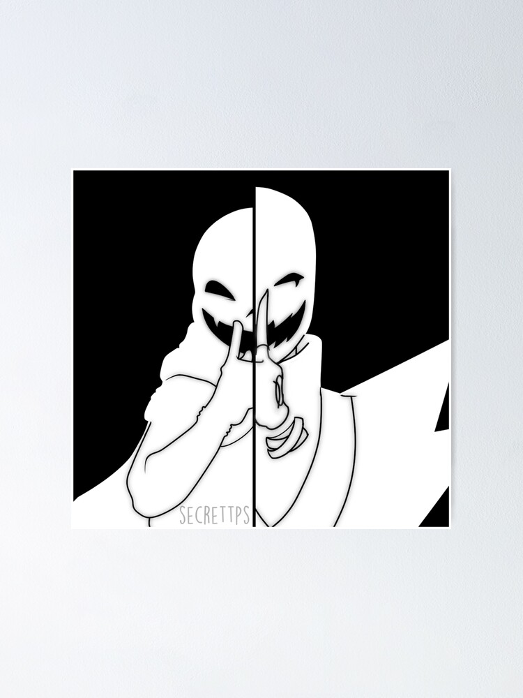 "XGaster and Ink B&W" Poster for Sale by secrettps | Redbubble