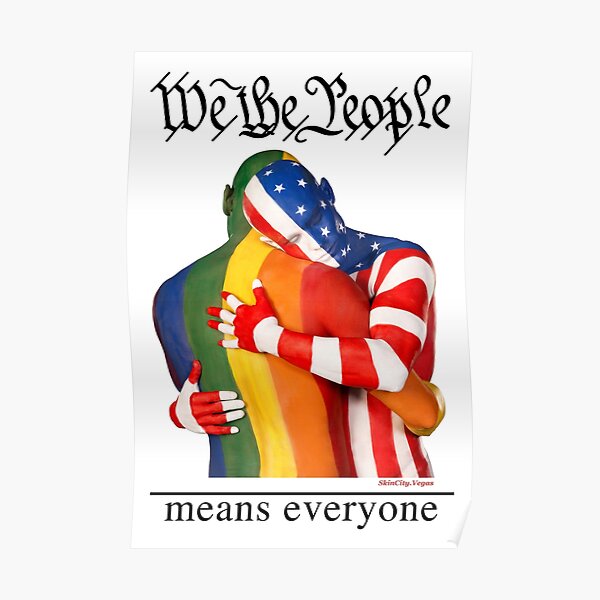 "We The People Means Everyone One (to print on light colors)" Poster ...