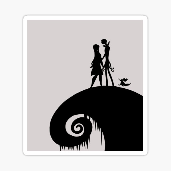 "Jack, Sally & Zero" Sticker for Sale by JessicaWray | Redbubble