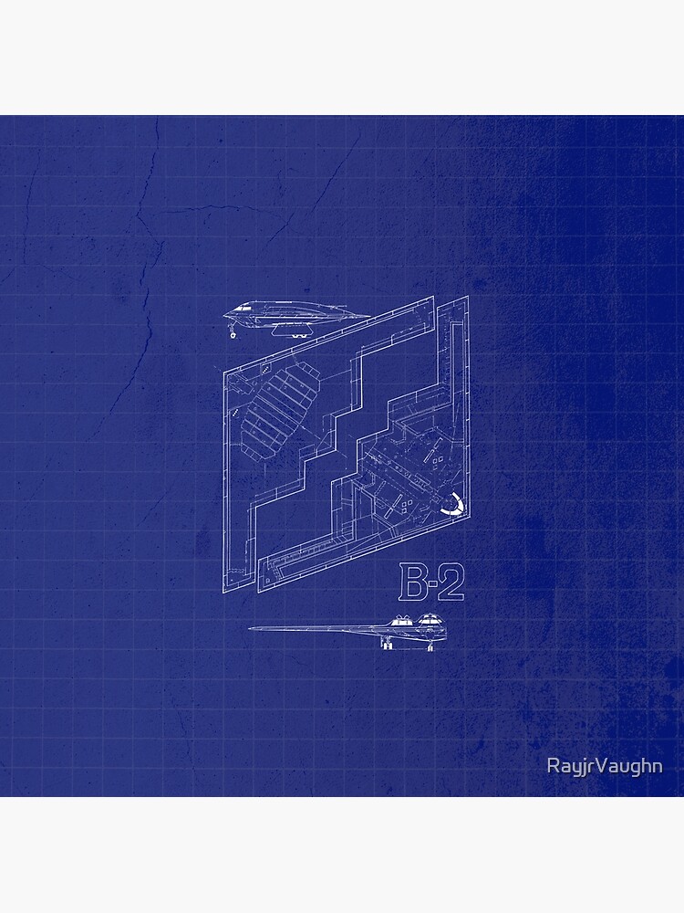 "B-2 STEALTH BOMBER | BLUEPRINT T-SHIRTS" Poster for Sale by ...