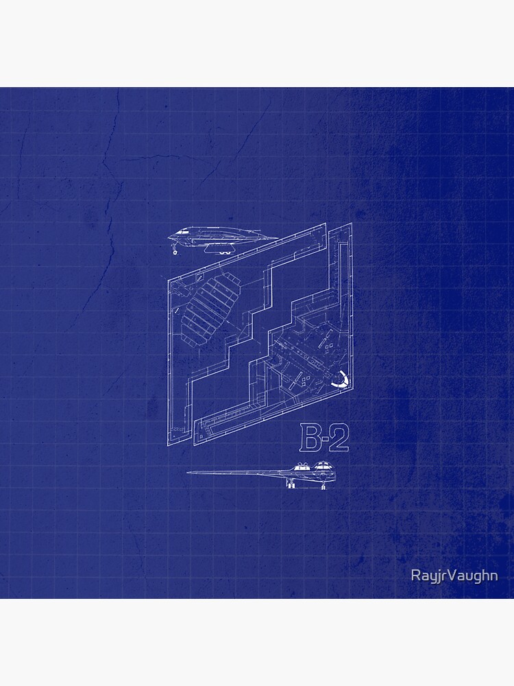 "B-2 STEALTH BOMBER | BLUEPRINT T-SHIRTS" Sticker for Sale by ...