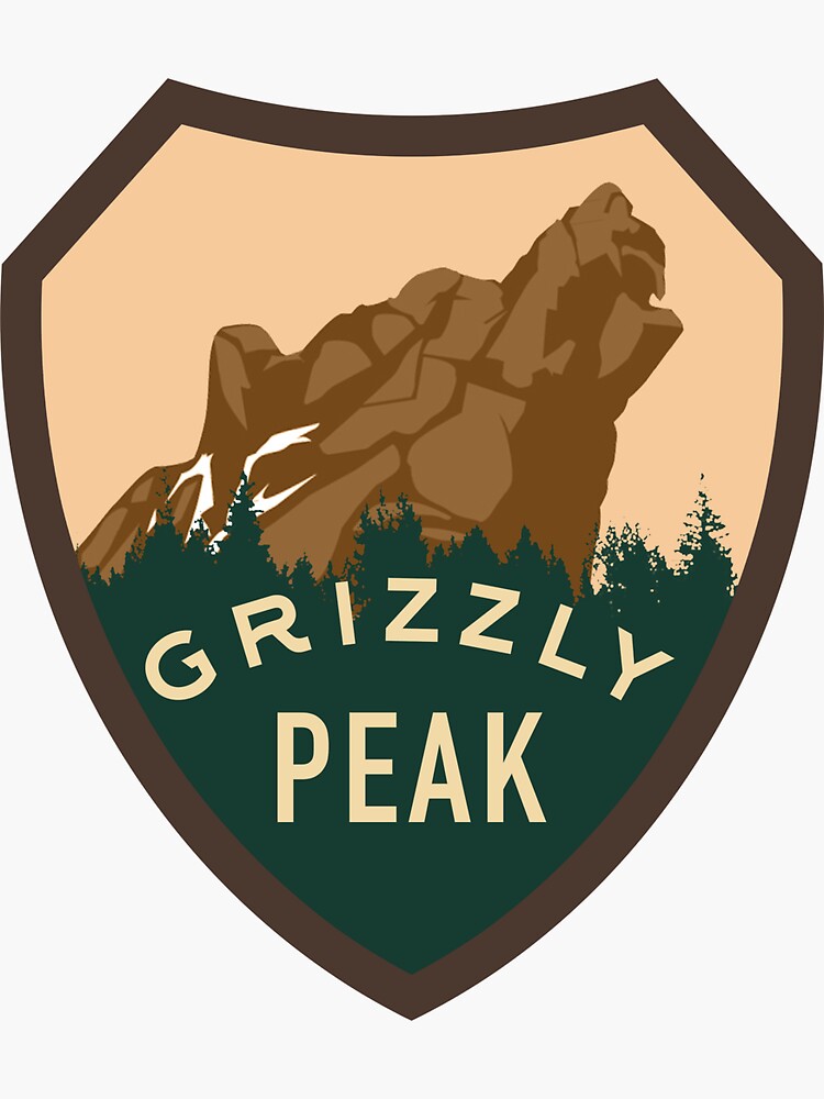 "Grizzly Peak" Sticker for Sale by parkhoppervince | Redbubble