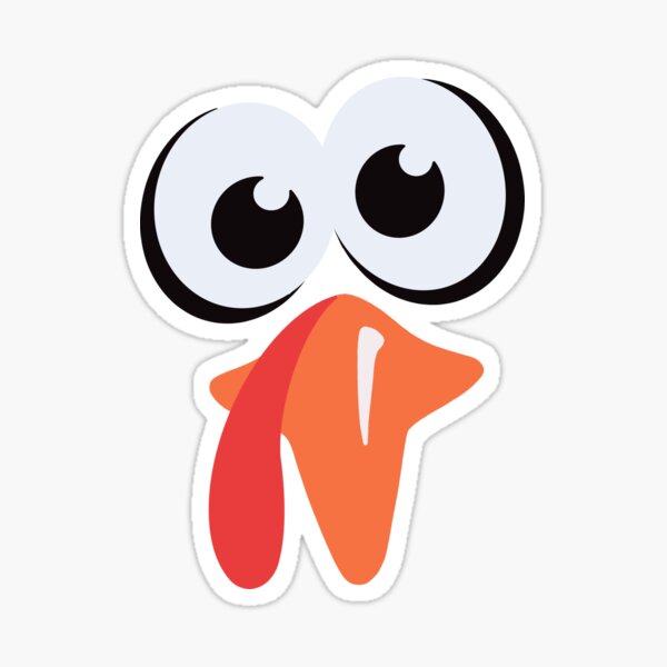 "Turkey Face" Sticker for Sale by AntoniosShop | Redbubble