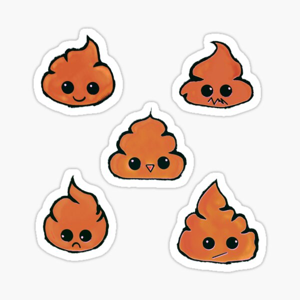 "Cute Poop" Sticker for Sale by Madebyjadee | Redbubble