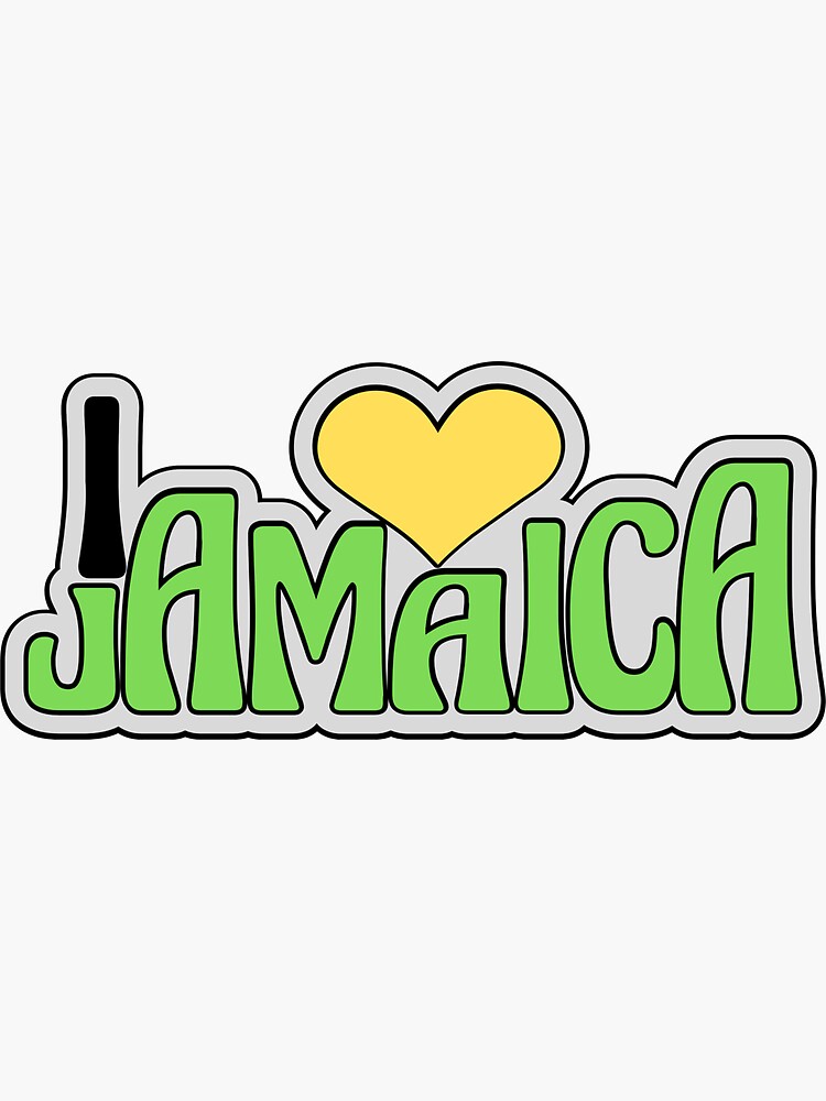 "I LOVE JAMAICA STICKER" Sticker by HaraldHodenhans | Redbubble