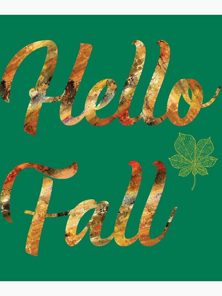 Póster «Hola Fall PNG, Fall PNG, Descarga digital instantánea, Hello ...