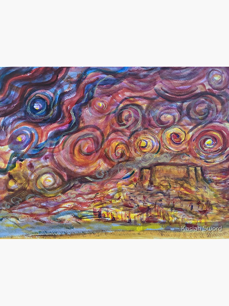 "Stary Stary Rajasthan - Red Fort, acrylic on paper by Kasiah Sword 2020" Sticker for Sale by ...