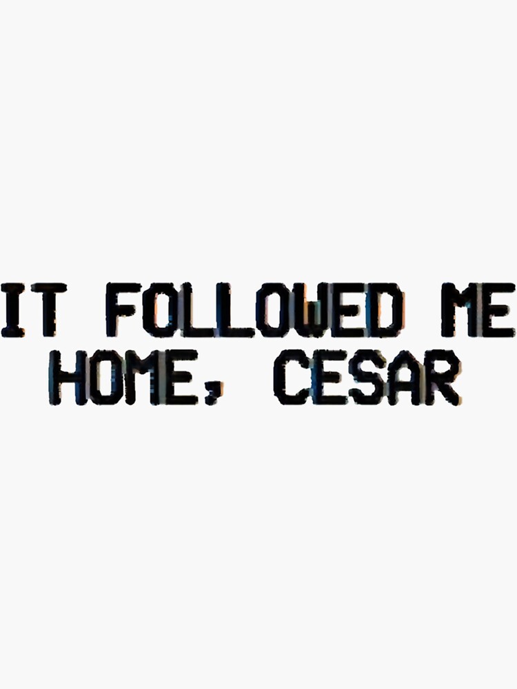 "Mandela Catalogue It Followed Me Home Cesar Inverted " Sticker for ...