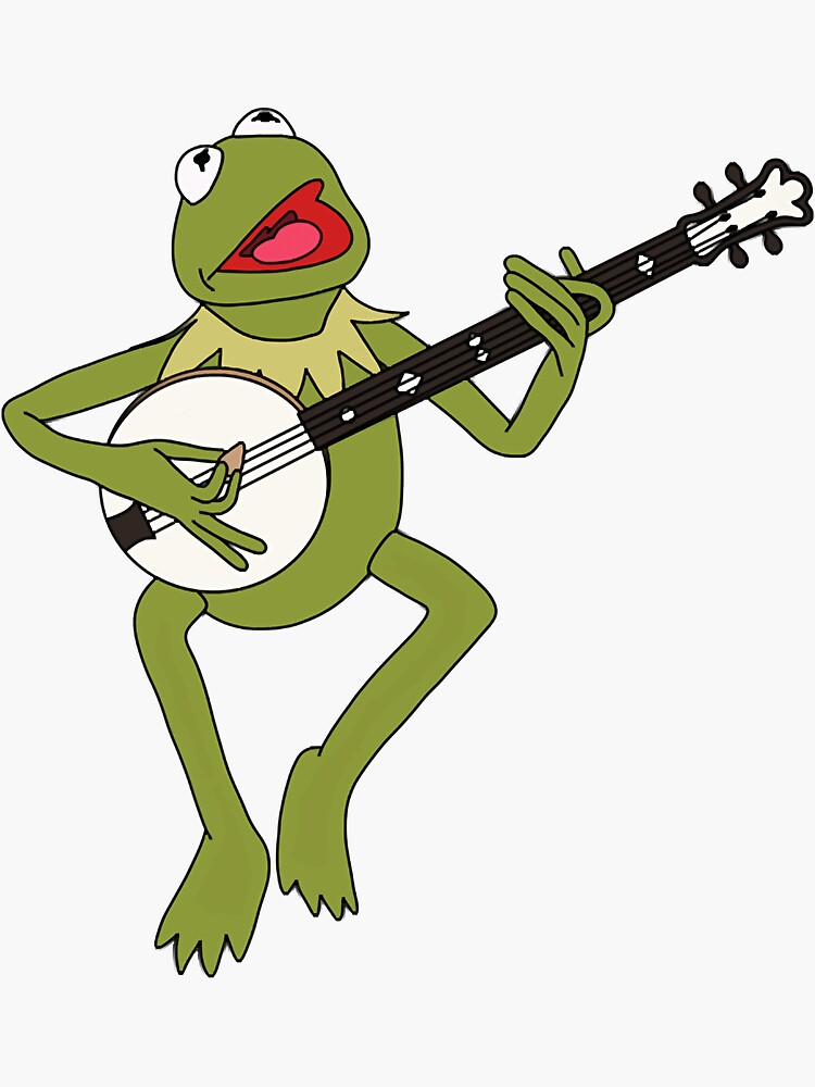 "Kermit playing the banjo Classic" Sticker for Sale by melitamzsa ...