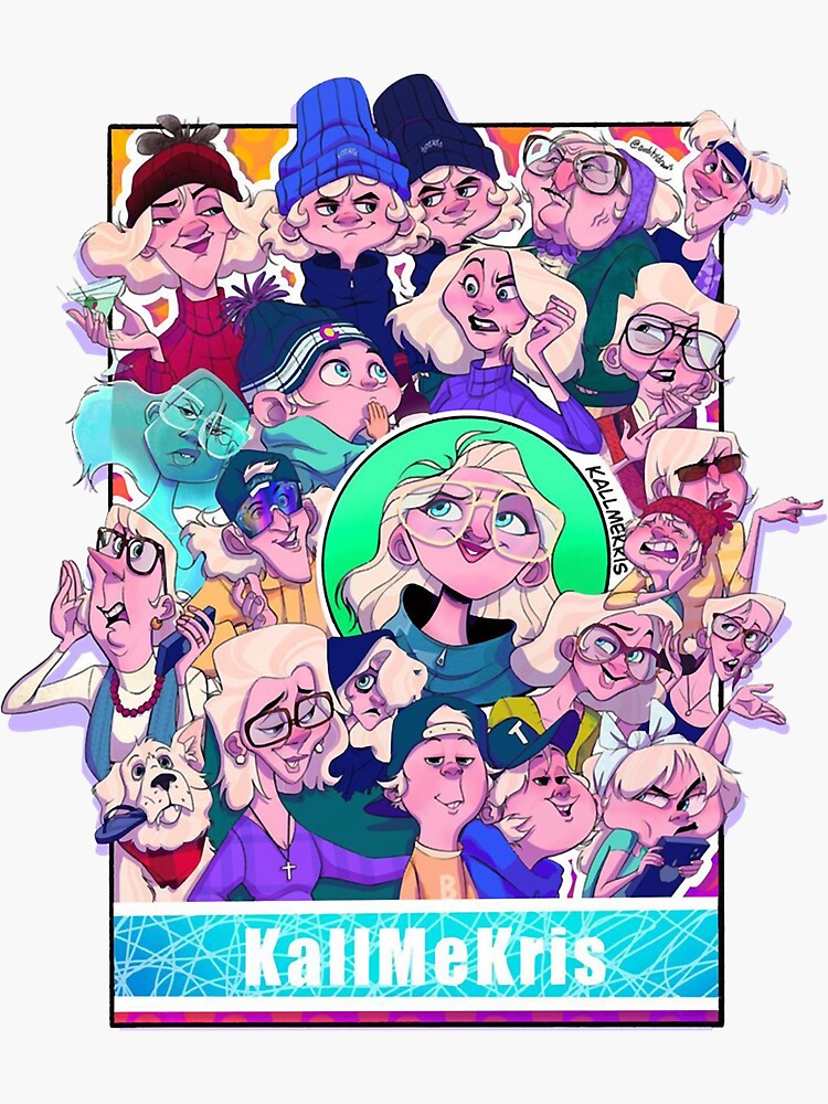 "kallmekris art drawing" Sticker for Sale by MakerBlade | Redbubble