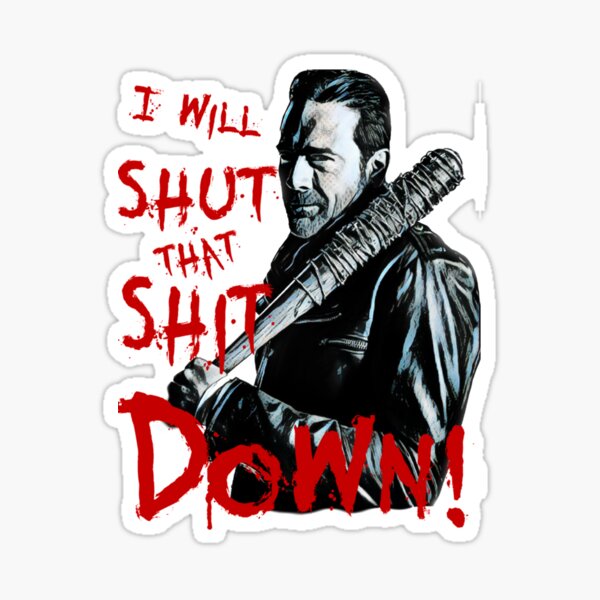 "Negan " Sticker for Sale by AmyLintzd | Redbubble