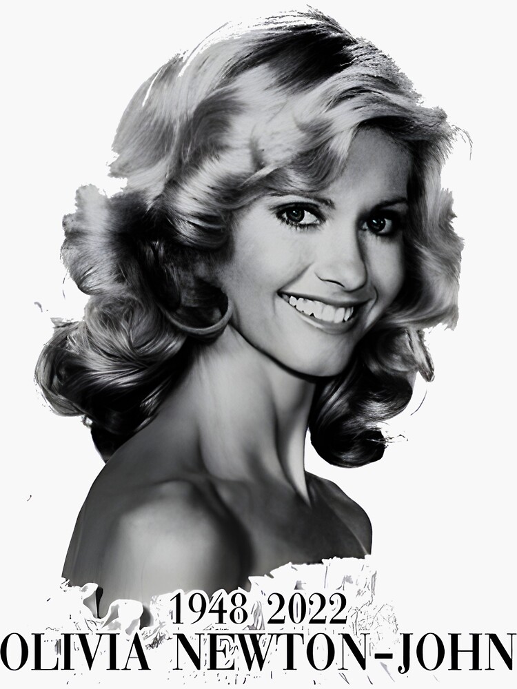 "Olivia Newton-John 1948-2022" Sticker for Sale by CarmenFricke | Redbubble