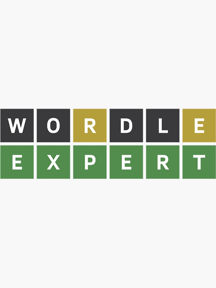 "Wordle Expert (Wordle Style) Classic " Sticker for Sale by scoegman ...