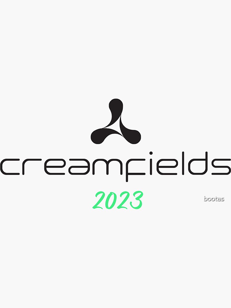 "Creamfields 2023 Black Text" Sticker for Sale by bootas | Redbubble