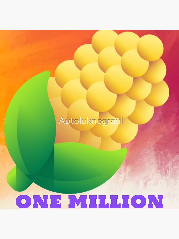 "one million" Sticker for Sale by Autoluknograul | Redbubble