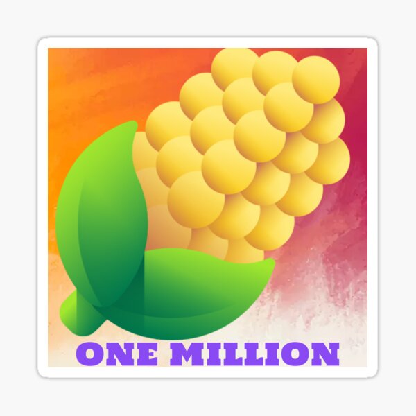 "one million" Sticker for Sale by Autoluknograul | Redbubble