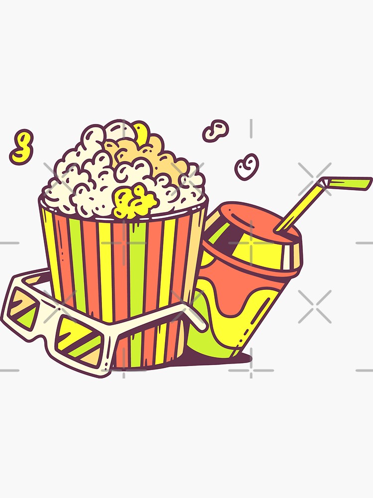 "Pop ART Popcorn" Sticker for Sale by CodeSensei | Redbubble