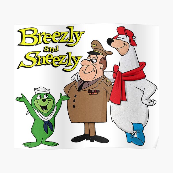 Póster «Homenaje al programa de dibujos animados "Breezly and Sneezly ...